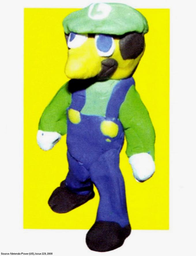 Clay Luigi figurine submitted anonymously to Nintendo Power in 2008 ...