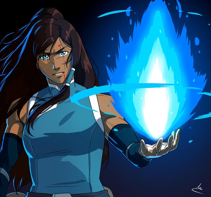 Korra re-learns BLUE fire | Avatar: The Last Airbender / The Legend of ...