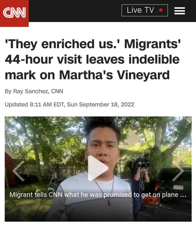 Martha's Vineyard Migrant Memes "They Enriched Us" | Know Your Meme
