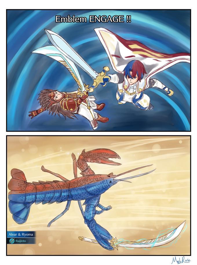 This is just what Alear looks like when he engages with Ryoma ...