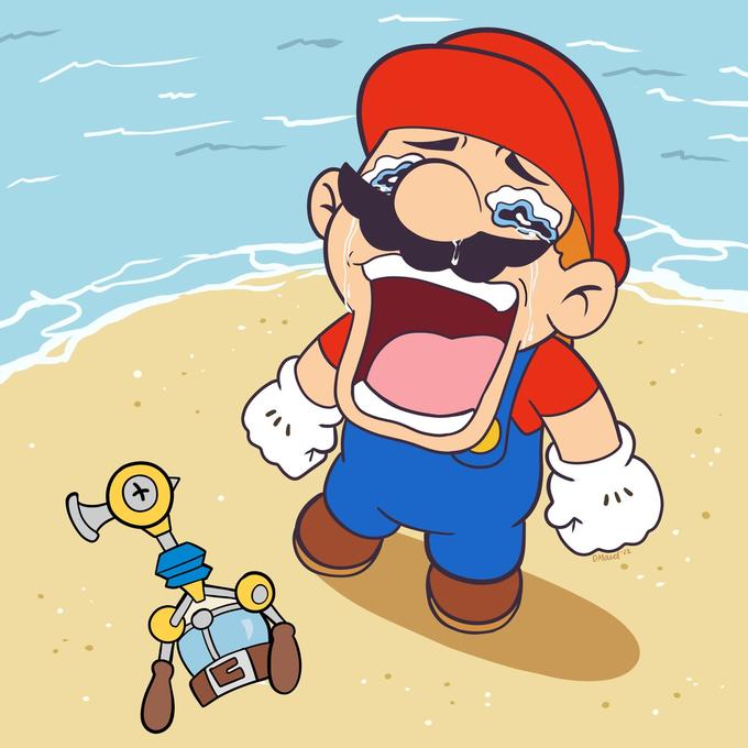 "FLUDD NOOOOOOOOOO!" The only time we see Mario cry | Chopper Crying ...