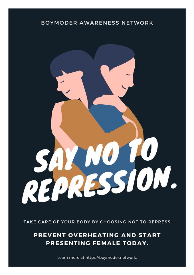 Say no to repression poster | Boymoder | Know Your Meme