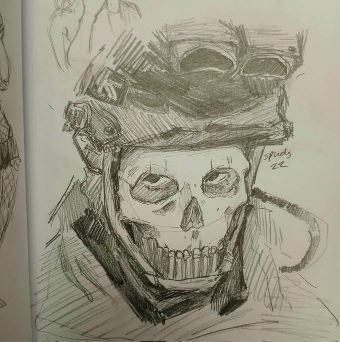 Cod Ghost Drawings