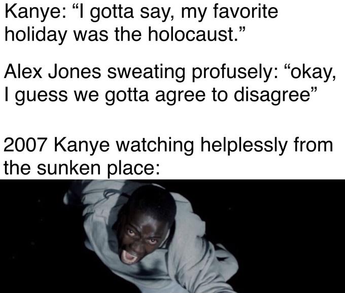 2007 Kanye Watching Helplessly from the Sunken Place | Know Your Meme