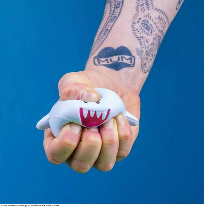 Promotional photo for an officially licensed 2020 Boo stress ball ...