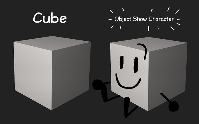 Cube Vs Object Show Character Cube Vs Sci Fi Concept Art Know Your Meme