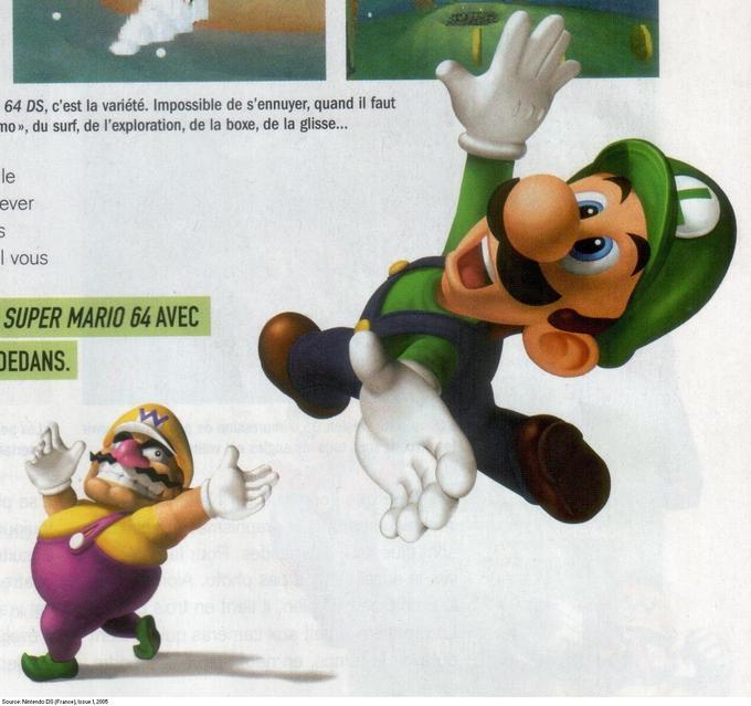 Rare Super Mario 64 DS render of Wario throwing Luigi | Super Mario 64 ...