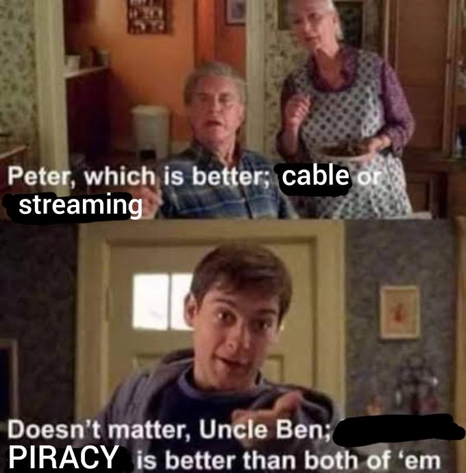 Who Needs Cable When You Have Pirated Movie Sites r memes Know