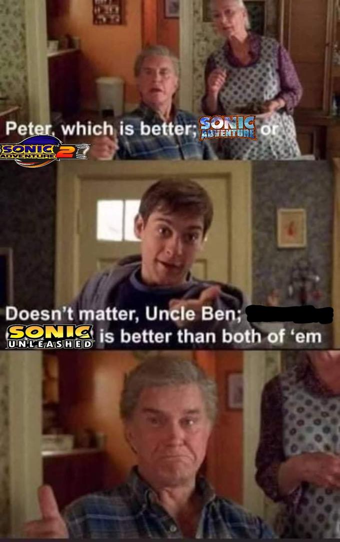 Sonic Unleashed | Peter, Which Is Better? | Know Your Meme