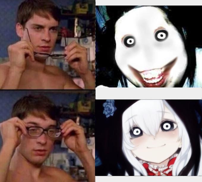 Jeff The Killer Anime Girl Meme Ai Anime Girls As Creepypasta Images Know Your Meme