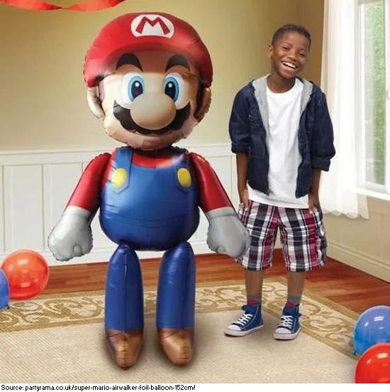 Promotional image for an officially licensed 2018 Mario foil helium ...