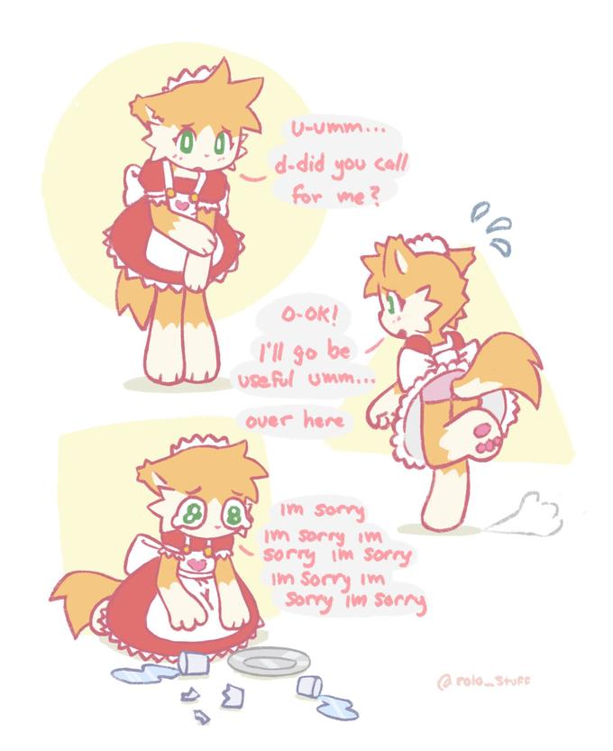 Overworked maid cat | Furries / Furry | Know Your Meme