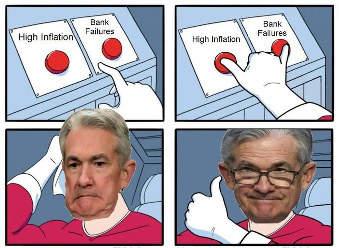 Jerome Powell Presses Both "High Inflation" and "Bank Failures" buttons ...