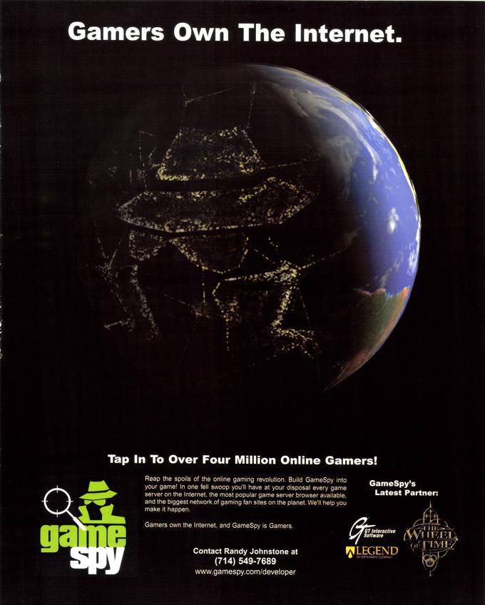 1999 printed ad for GameSpy (the multiplayer middleware service ...