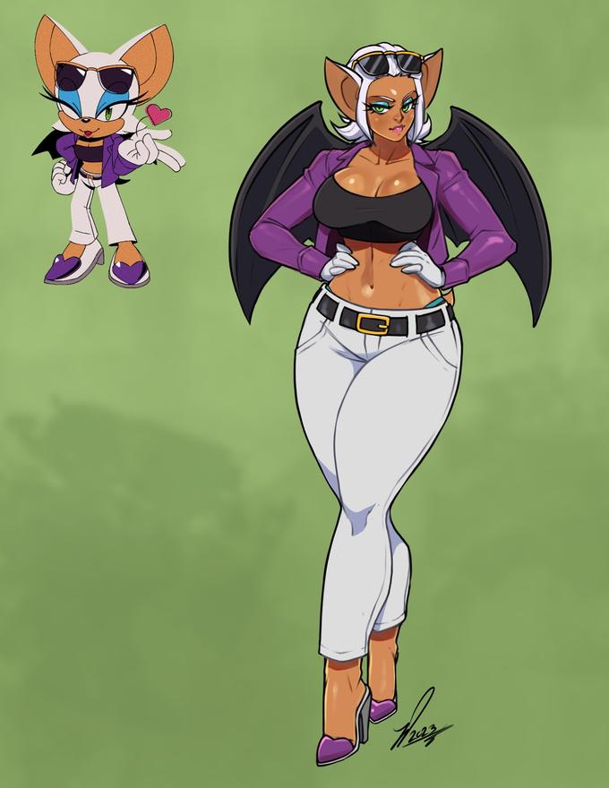 Human rouge in her new outfit | Sonic the Hedgehog | Know Your Meme