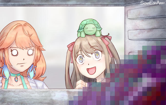Kiara and Neuro reviewing a particularly cursed fridge. | Neuro-Sama ...