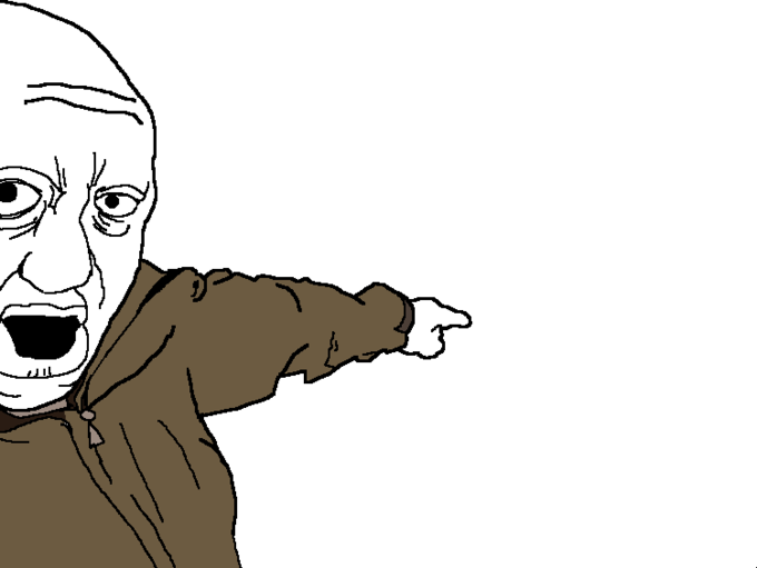 Soyjak Prigozhin Pointing Transparent PNG Prigozhin Pointing Know 