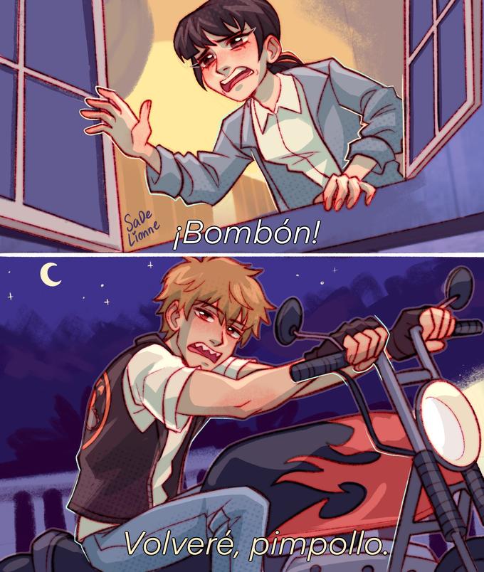 Gracias fujimoto por darnos la moto-sierra nos has dado mucho material ...