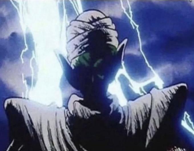Piccolo Lightning Low-quality Meme Template | Piccolo Lightning Strike ...