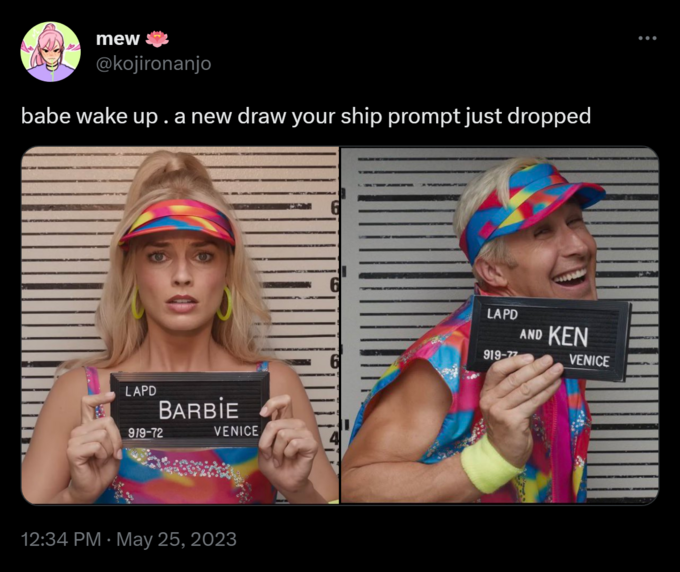 Babe Wake Up A New Draw Your Ship Prompt Just Dropped Barbie And 