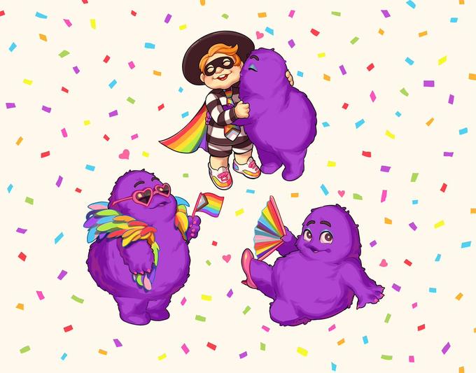 Pride Grimace | Grimace's Birthday / Grimace Shake | Know Your Meme