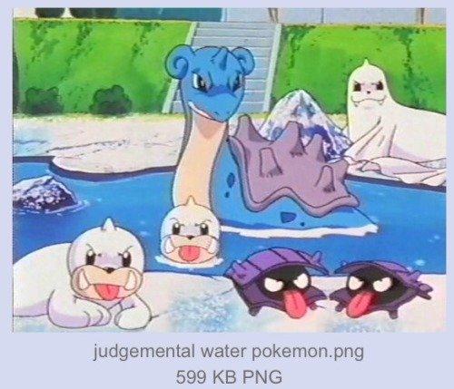 judgemental water pokemon.png | Pokémon | Know Your Meme
