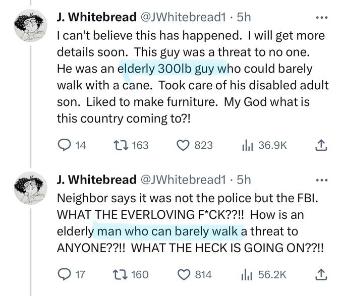 "He was an elderly 300lb guy who could barely walk with a cane. Took ...