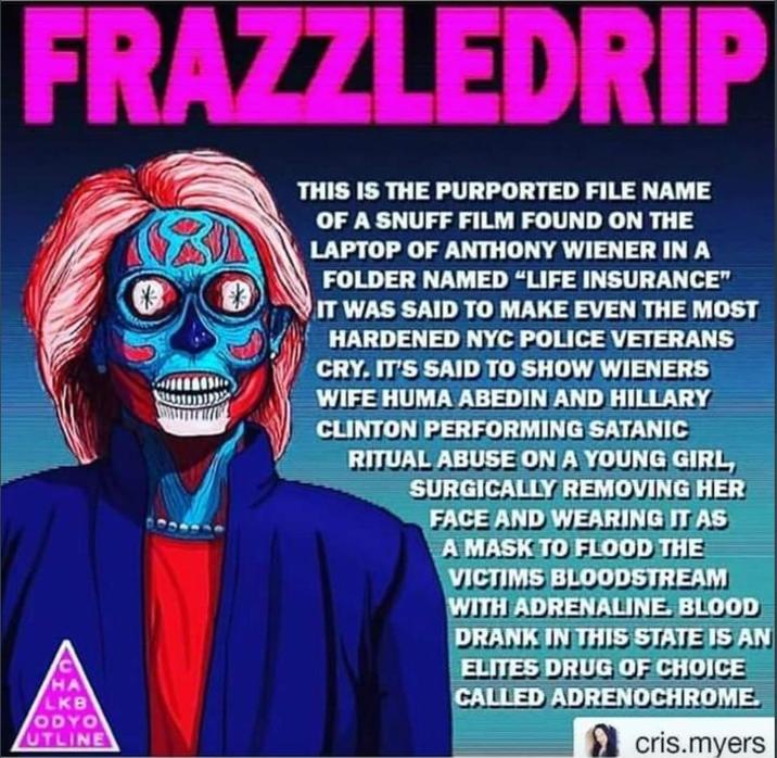 Deleted Frazzledrip Infographic from Instagram user @cris.myers ...