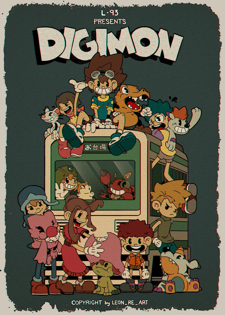 Here's the Digimon Cartoon Poster in full colored!!! | Know Your Meme