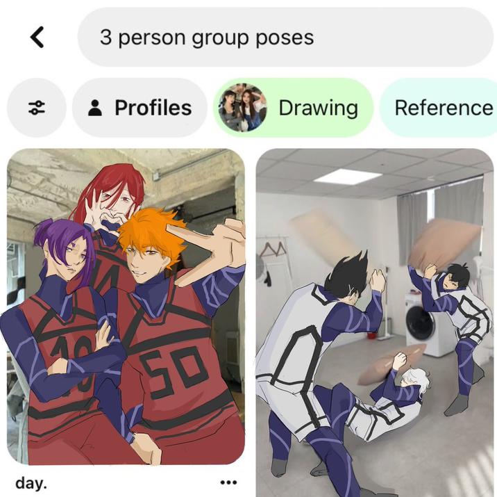 Blue Lock | Three Person Group Poses | Know Your Meme