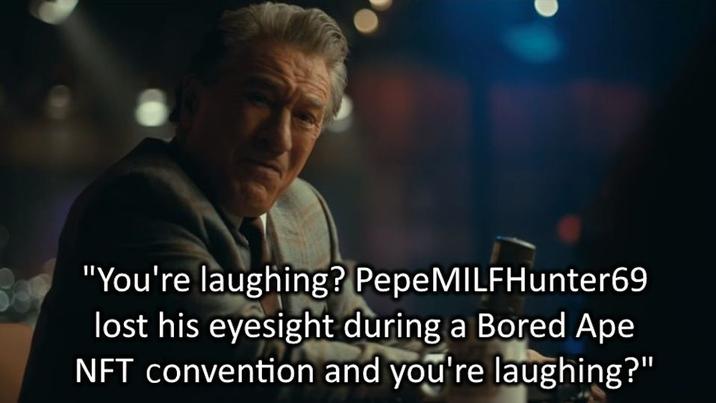 PepeMILFHunter69 lost his eyesight and you're laughing? | Bored Ape UV ...