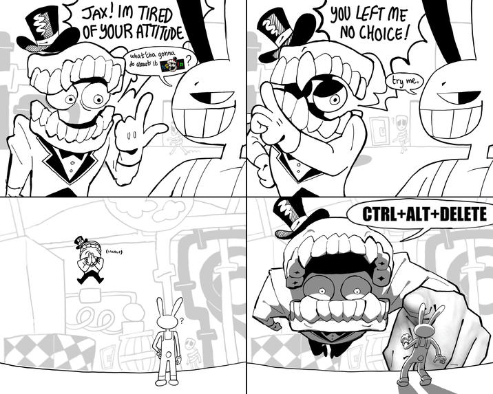 Caine has had it waith Jax | The Amazing Digital Circus | Know Your Meme