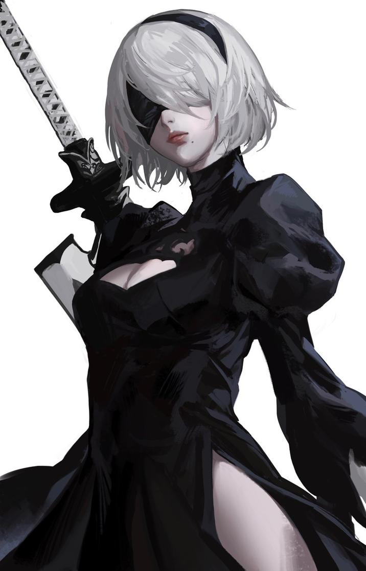 2B sketch | 2B | Know Your Meme