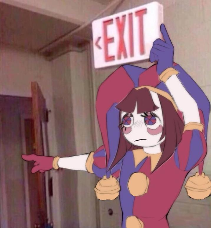Ponmi EXIT meme | Pomni | Know Your Meme