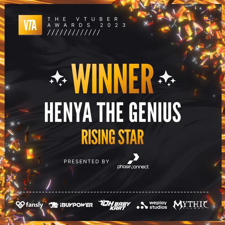 Shining so bright @henyathegenius wins the Rising Star award, presented ...