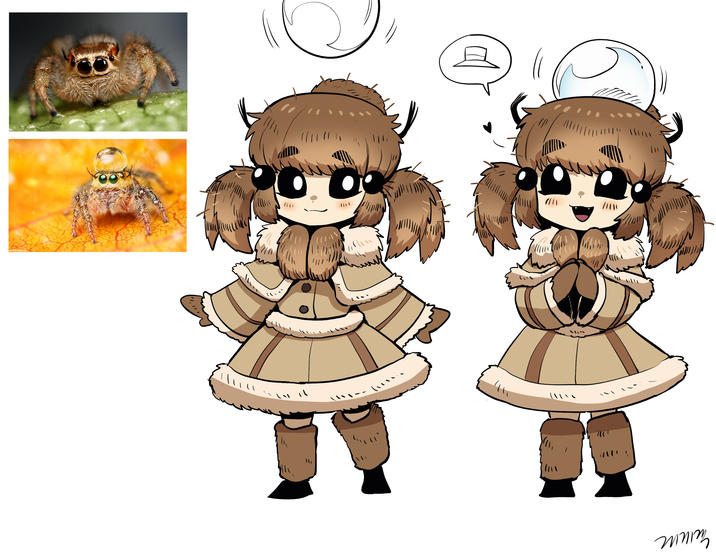 Tiny spider gets a hat | Gijinka / Moe Anthropomorphism | Know Your Meme