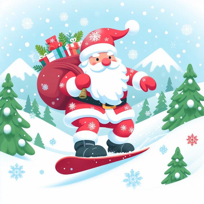 Santa Claus is ready to shred that gnar! | Know Your Meme
