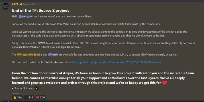 Damn, today is a crazy day, now the TF2: Source 2 project was received a DCMA by... | Know Your Meme