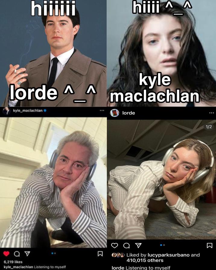 Kyle MacLachlan Lorde meme | Kyle MacLachlan's Lorde Selfies | Know Your Meme