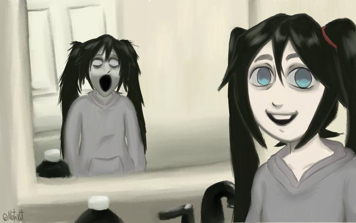 Grudge Girl Miku | Hatsune Miku Creepy Redraws | Know Your Meme