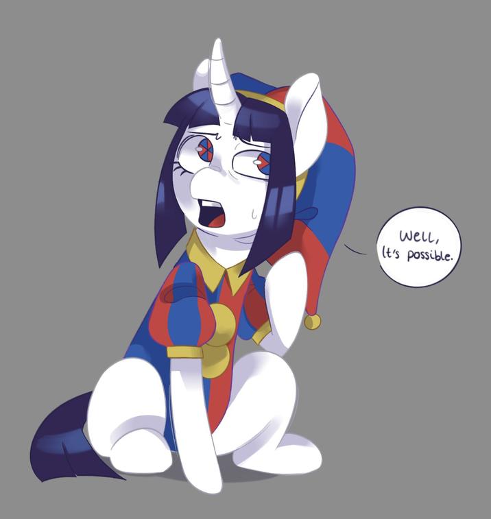 Pomni with her iconic unicorn horn. | Ponify | Know Your Meme