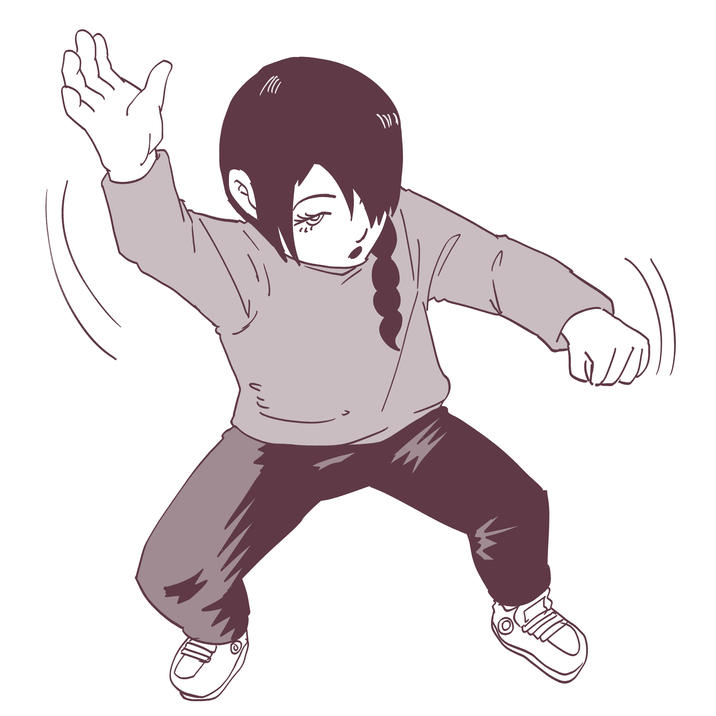 Day 351: Daily sketches. "Nayuta hits the Nae Nae" ~ word. | Chainsaw ...