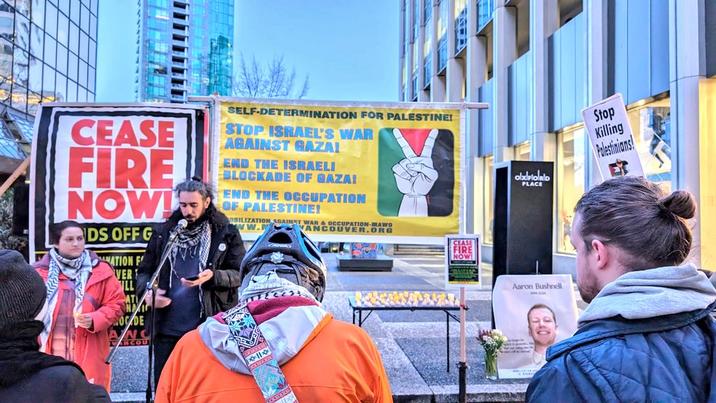 Vigil in downtown Vancouver | Aaron Bushnell's Self-Immolation Protest ...