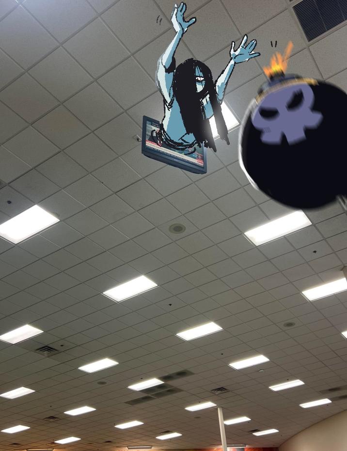 thought you were slick | Sadako Ceiling TV Redraws | Know Your Meme