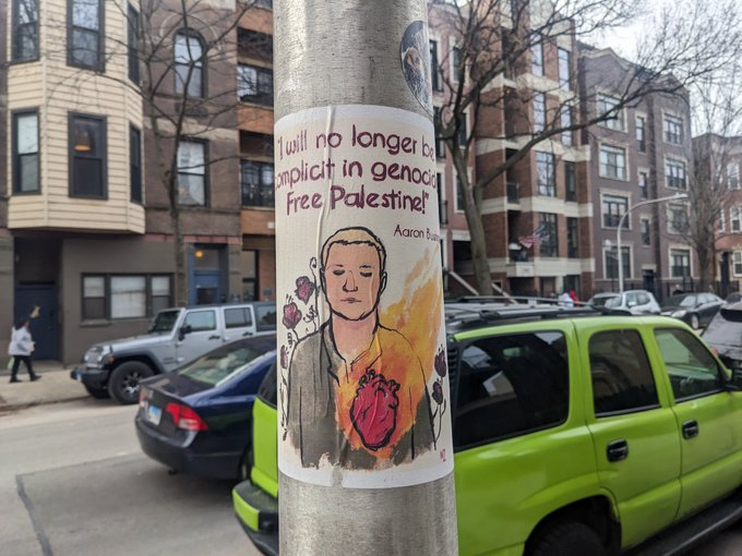 Poster in Lakeview, Oregon | Aaron Bushnell's Self-Immolation Protest ...