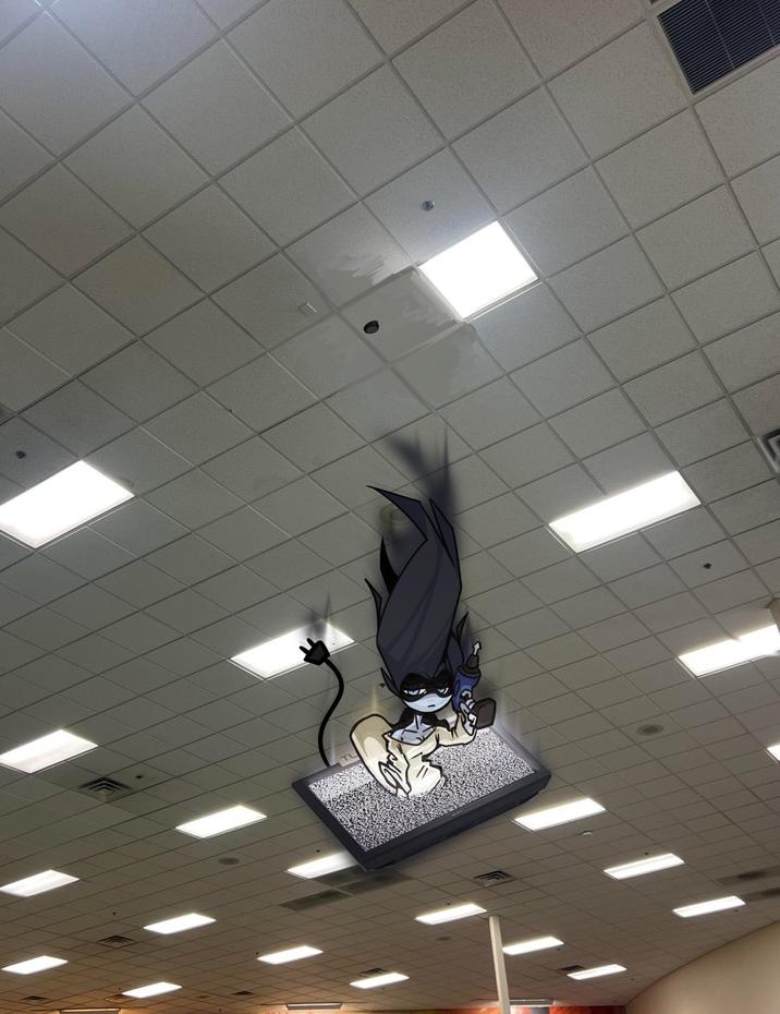 Unscrewed the bolts | Sadako Ceiling TV Redraws | Know Your Meme