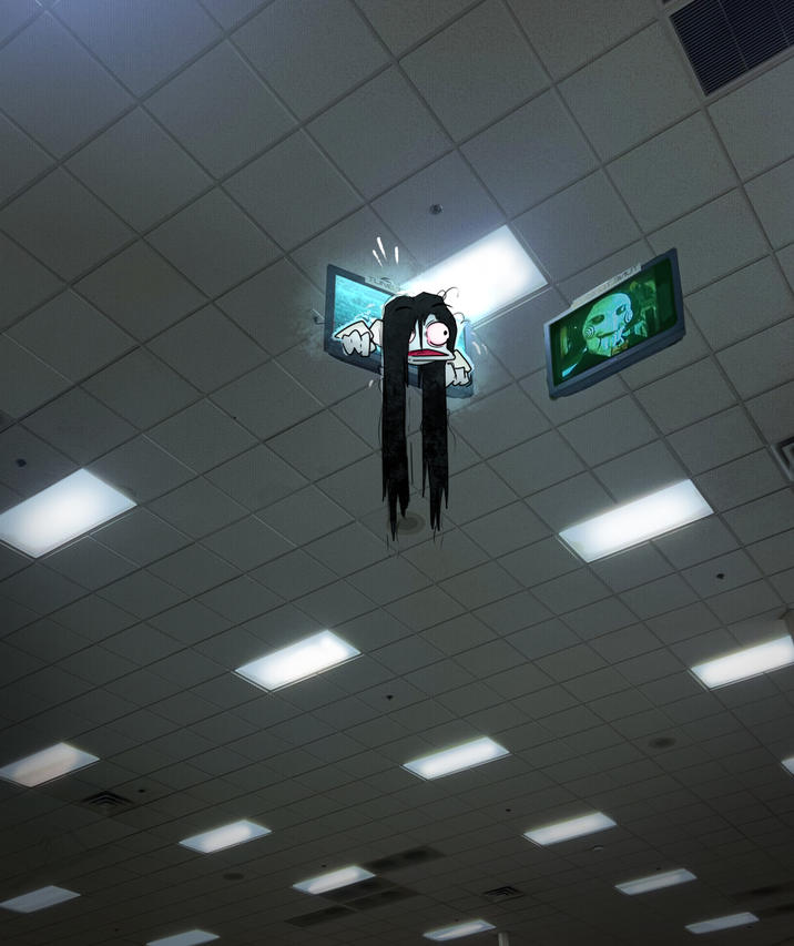 He want to play a game.. | Sadako Ceiling TV Redraws | Know Your Meme