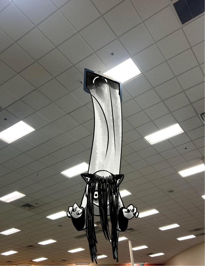 okay what if she extends like a cat tho | Sadako Ceiling TV Redraws ...