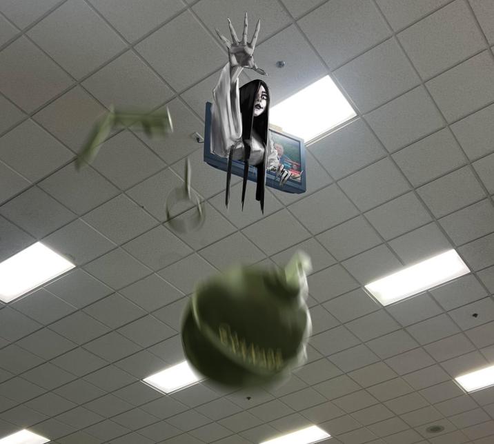 catch! | Sadako Ceiling TV Redraws | Know Your Meme