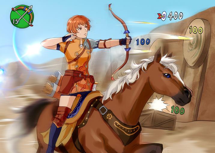 "Hey Link, mind if I have a go at the archery range with Epona?" At ...